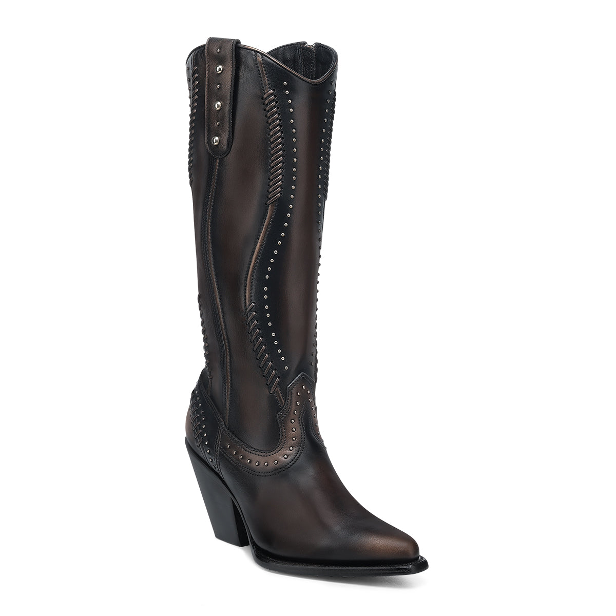 CHOCOLATE ZIPPER & WOVEN & STUD CC260 – Patron Boots USA